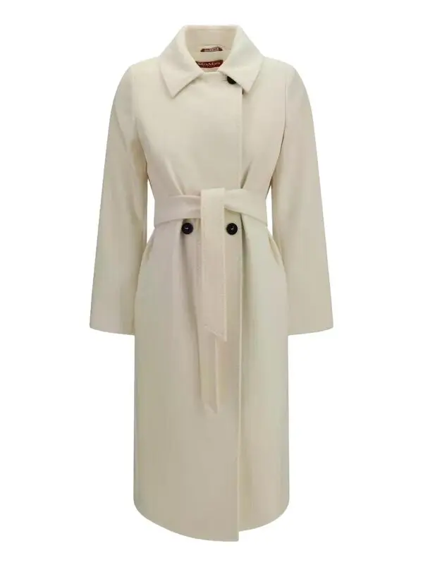 Max Mara Belted Wool Coat - Neutrals
