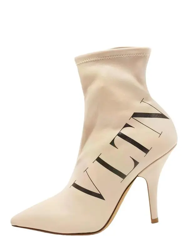 Valentino Garavani Vltn Logo Ankle Boots - Neutrals