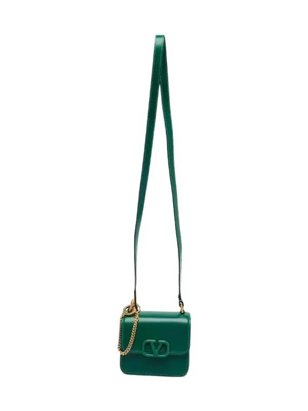 Valentino Garavani Vsling Leather Mini Shoulder Bag - Green
