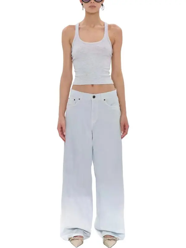HAIKURE Logo-patch Wide-leg Jeans - Blue