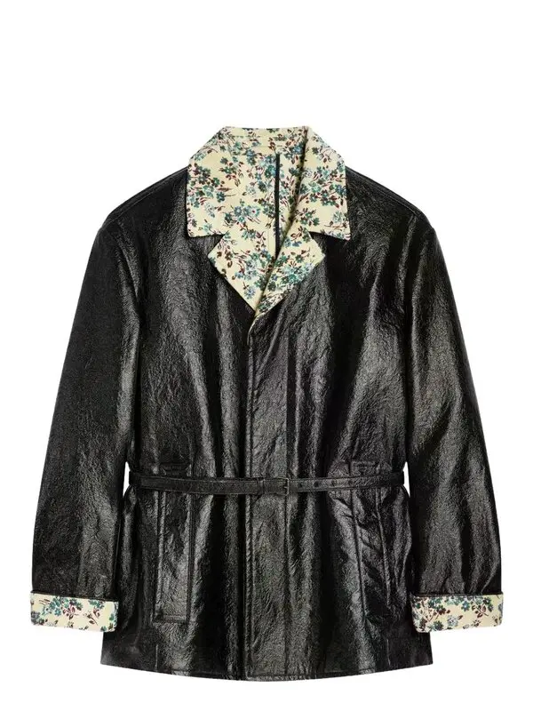 Dries Van Noten Belted Coated Jacket - Black