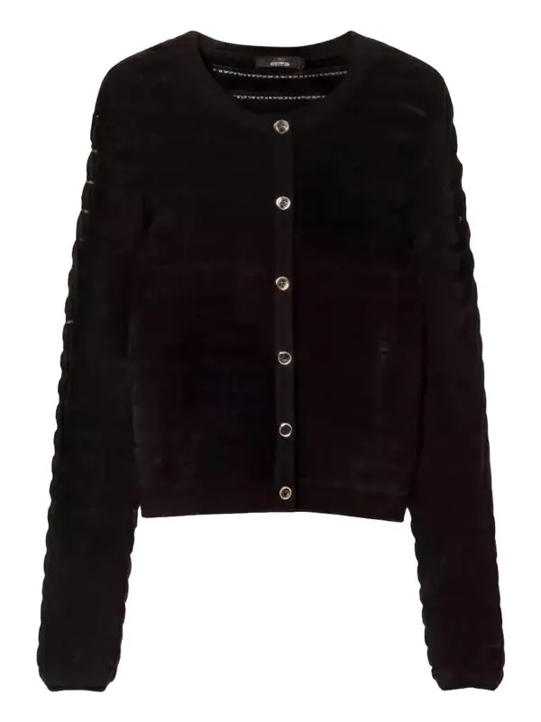 TWINSET Knitted Jacket With Gold-tone Buttons - Black