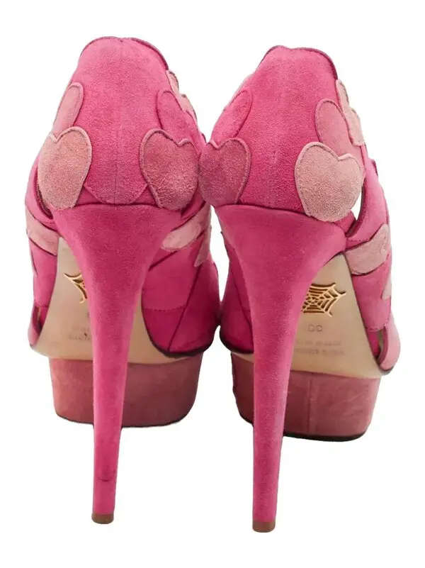 CHARLOTTE OLYMPIA Dolly Heart-patch Pumps - Pink