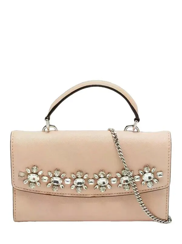 Michael Kors Ava Crystal-embellished Cross-body Bag - Neutrals