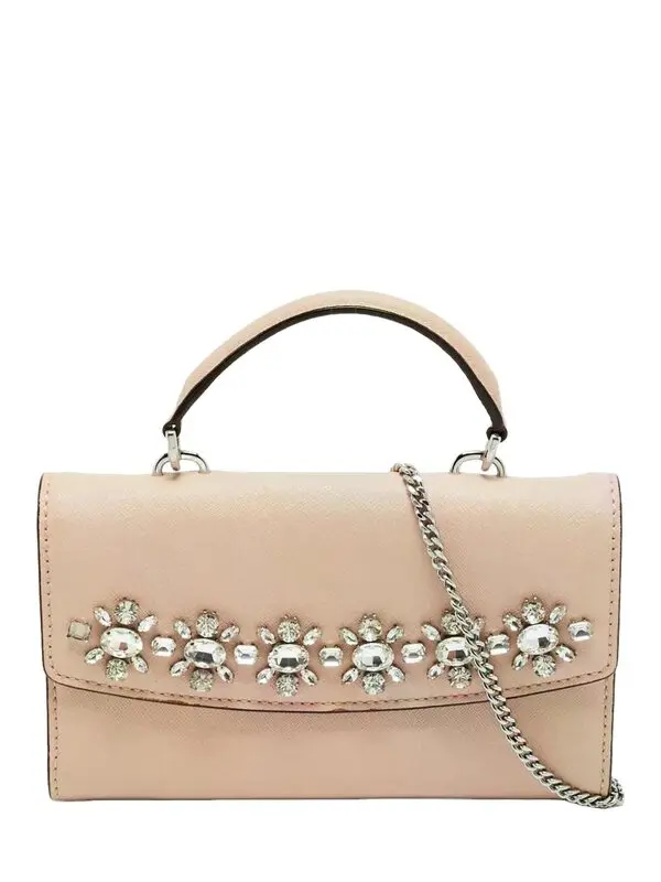 Michael Kors Ava Crystal-embellished Cross-body Bag - Neutrals