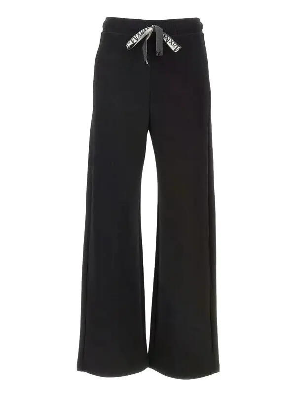Max Mara Double-jersey Drawstring Wide-leg Track Pants - Black