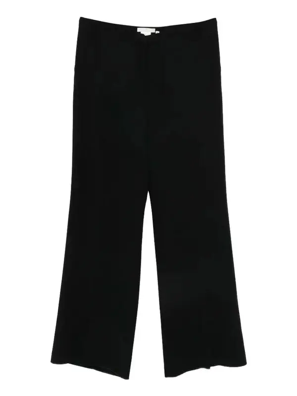 Marina Rinaldi Crepe Pressed-crease Flared Trousers - Black