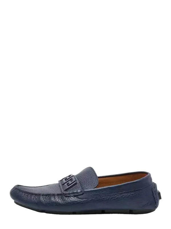 Versace La Greca Leather Loafers - Blue