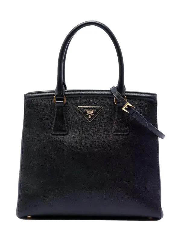 Prada Saffiano Lux Parabole Satchel - Black
