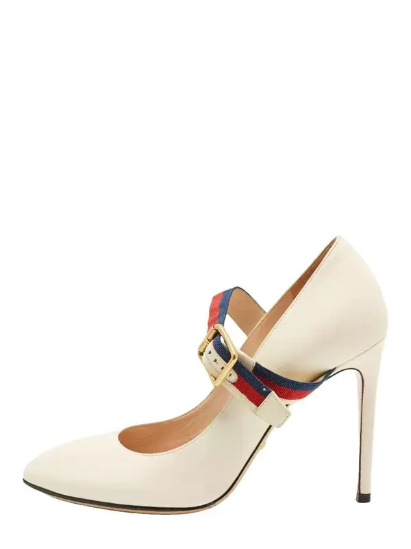 Gucci Sylvie Heeled Pumps - White