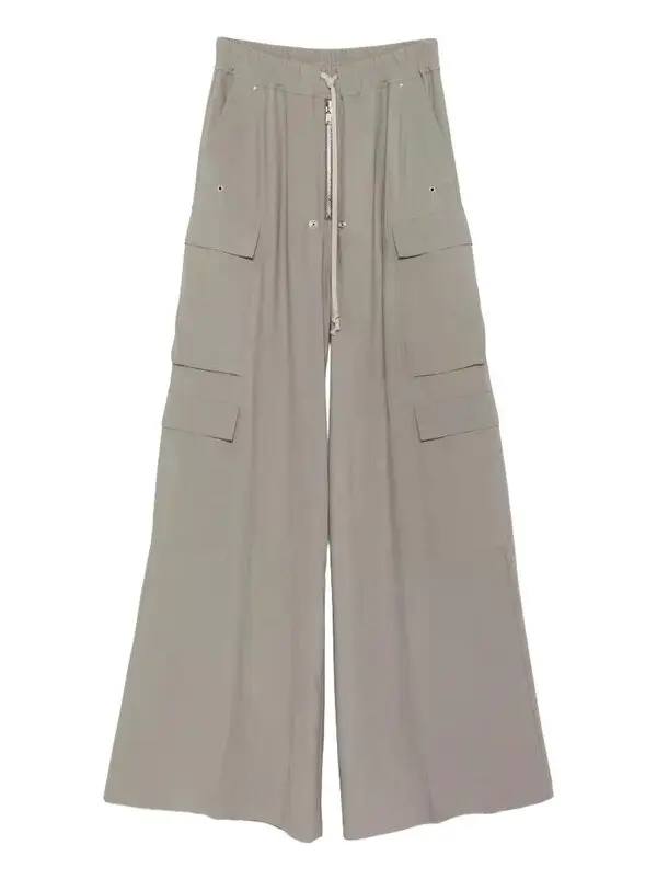Rick Owens Cargo Bela Drawstring Wide-leg Pants - Grey