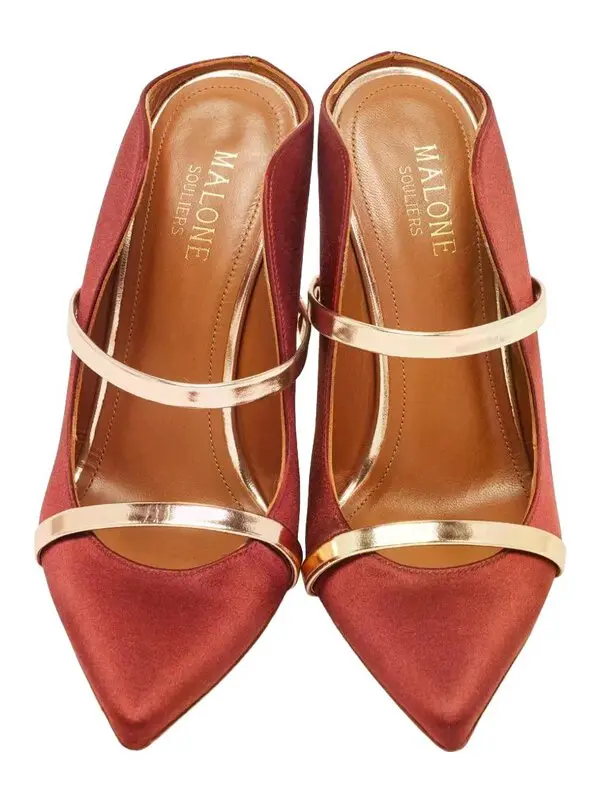 MALONE SOULIERS Maureen Metallic-strap Mules - Red