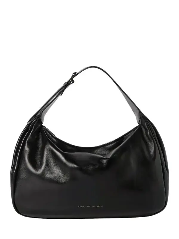 Brunello Cucinelli Nappa Leather Boule Bag - Black
