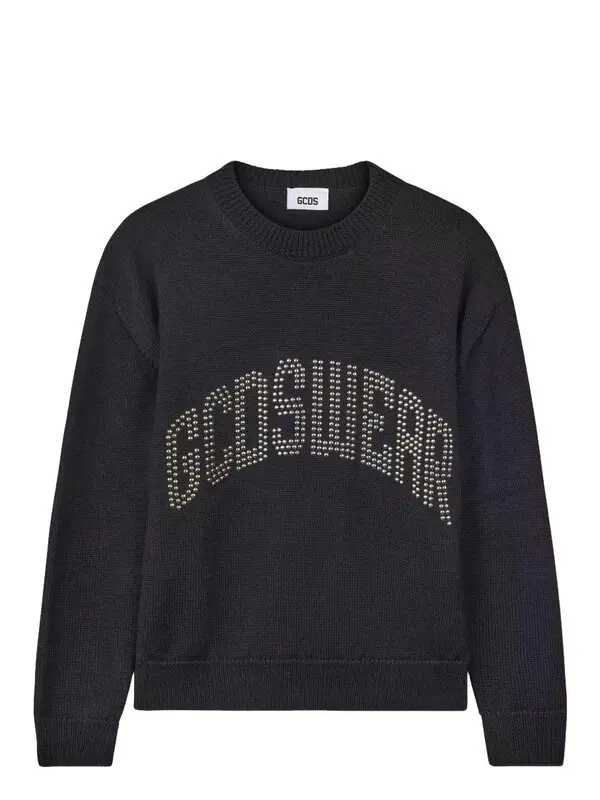 Gcds Stud-embellished Logo Sweater - Black