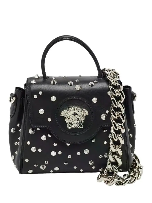 Versace La Medusa Studded Tote Bag - Black