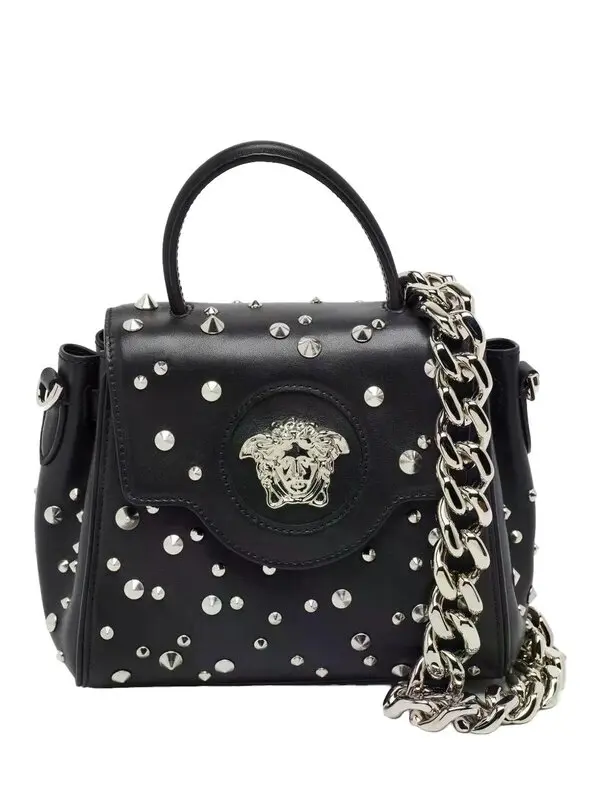 Versace La Medusa Studded Tote Bag - Black