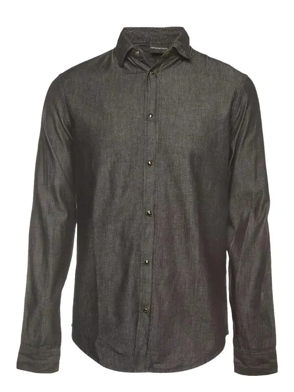Emporio Armani Slim-fit Denim Shirt - Black
