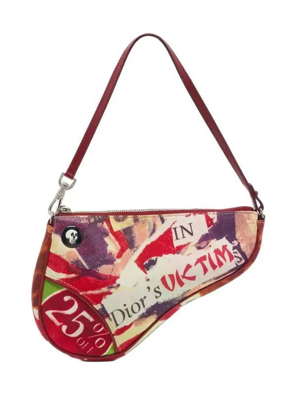 Dior 2003 Saddle 's Victim Shoulder Bag - Red