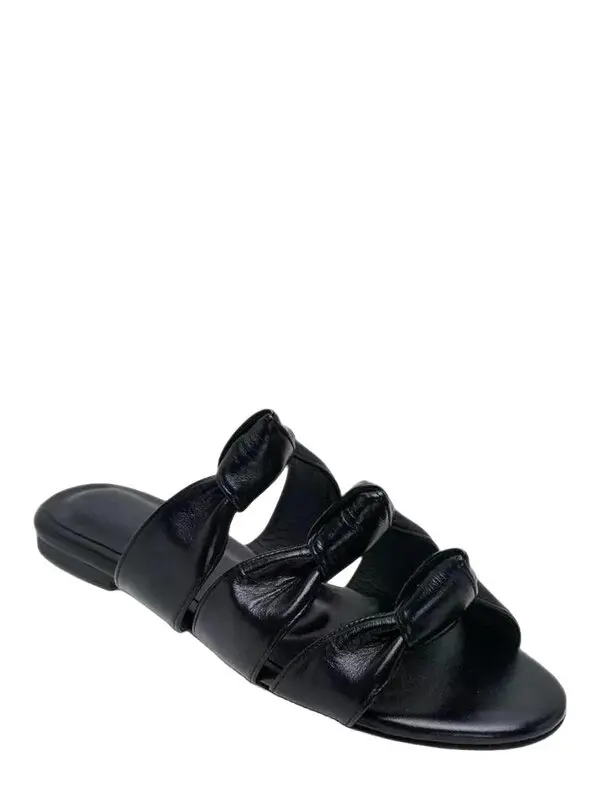 DUET SHOES Knotted Leather Sandals - Black