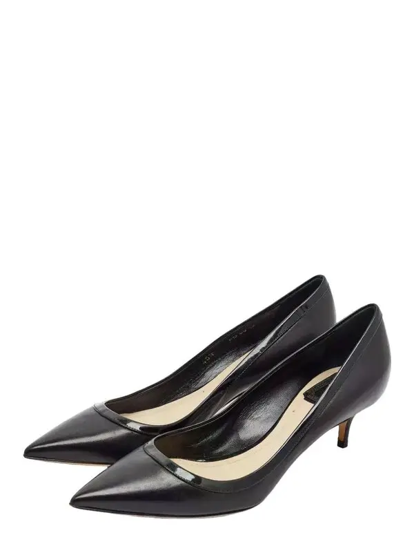 Dior Patent-trimmed Pointed-toe Pumps - Black