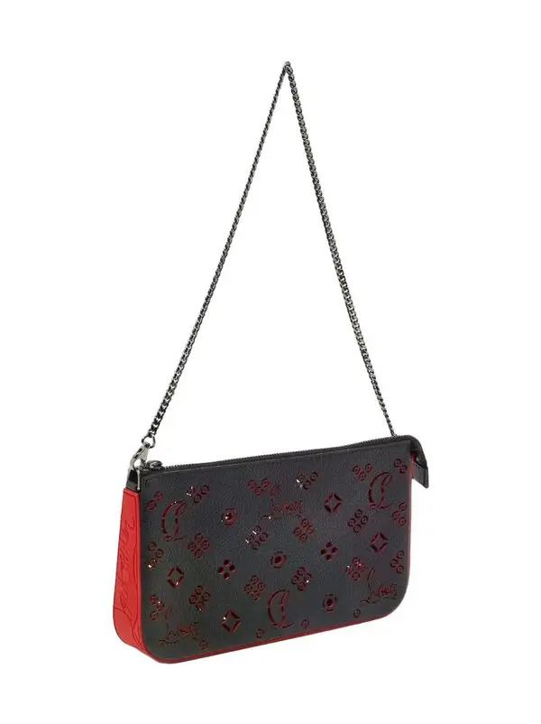 CHRISTIAN LOUBOUTIN Loubila Cutout Shoulder Bag - Black