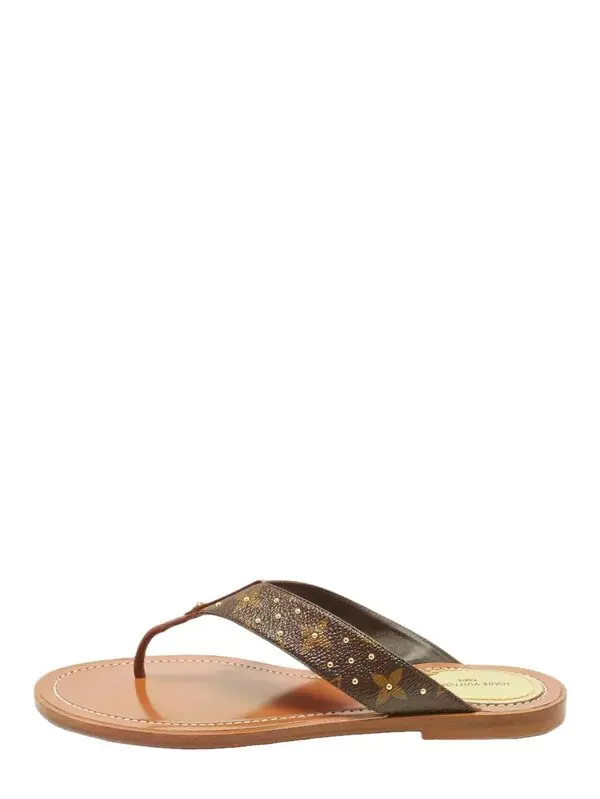 LOUIS VUITTON Sunny Studded Thong Sandals - Brown