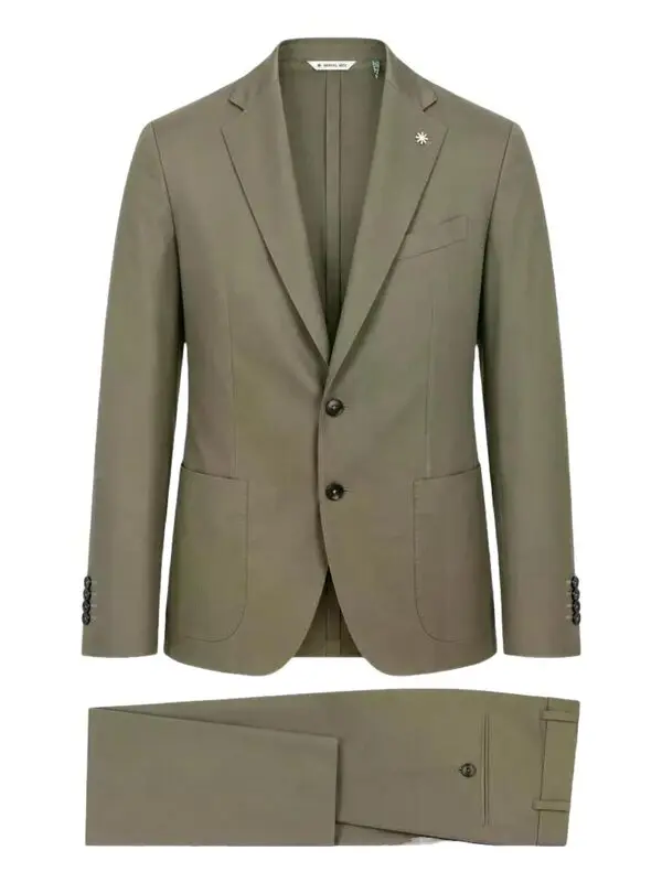 MANUEL RITZ Single-breasted Notch-lapel Suit - Green