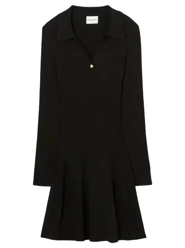 Claudie Pierlot Fine-knit Shirt-style Dress - Black