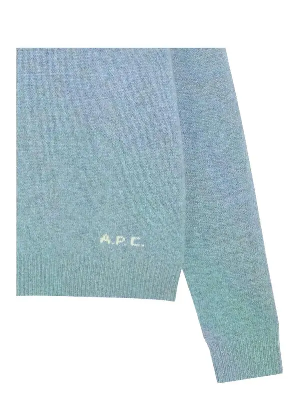A.p.c. Loose Wool Crew Neck Sweater - Blue