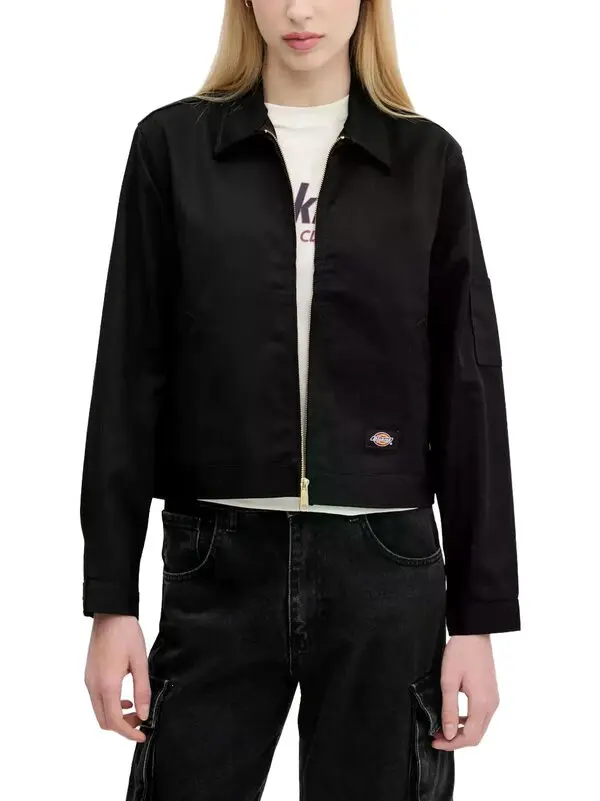 Dickies Zip Front Jacket With Pointed Collar - Black