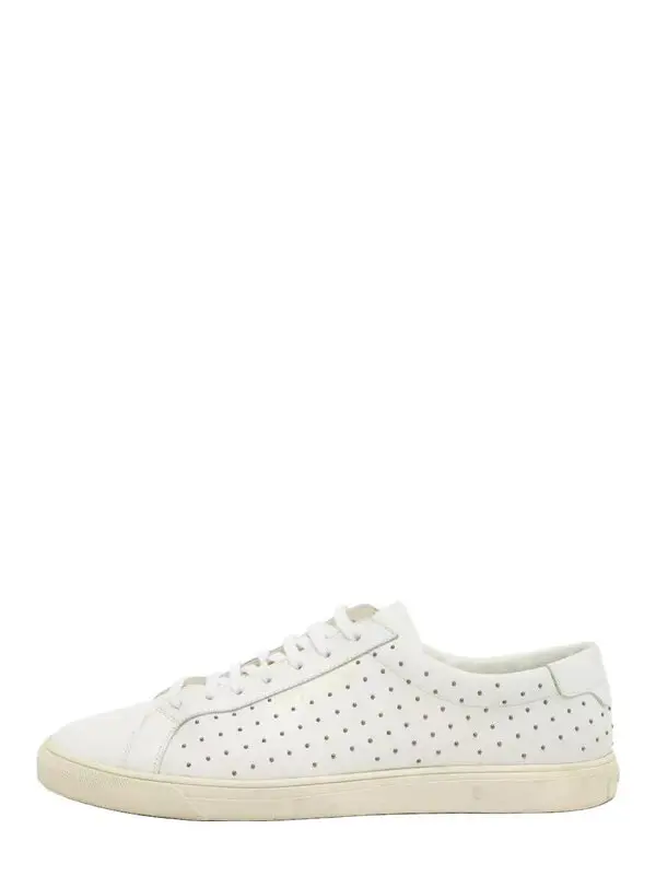 Saint Laurent Court Classic Studded Sneakers - White