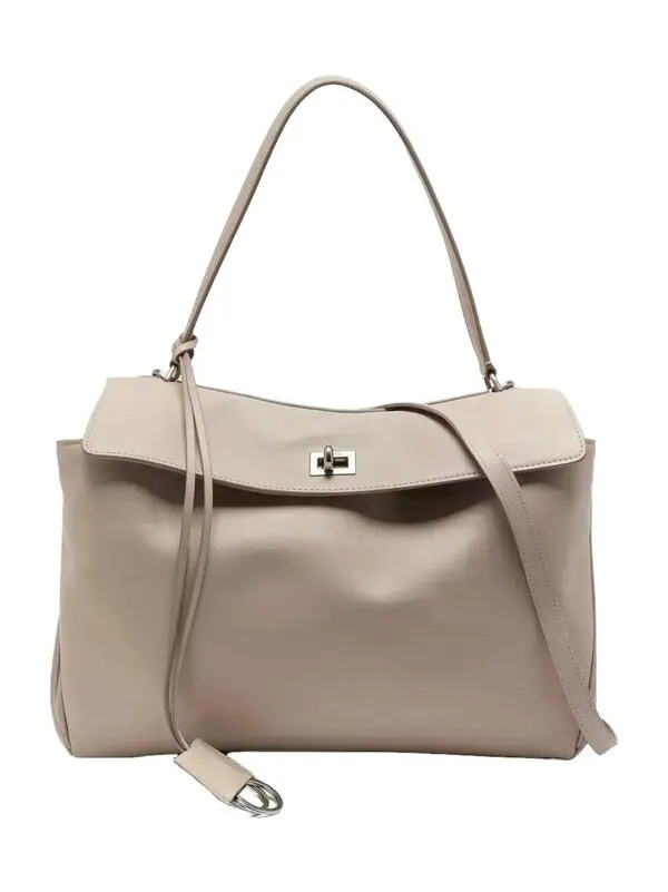 Balenciaga Rodeo Leather Top Handle Bag - Neutrals