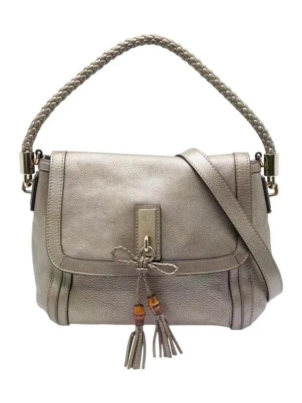 Gucci Calfskin Bella Flap Satchel - Gold