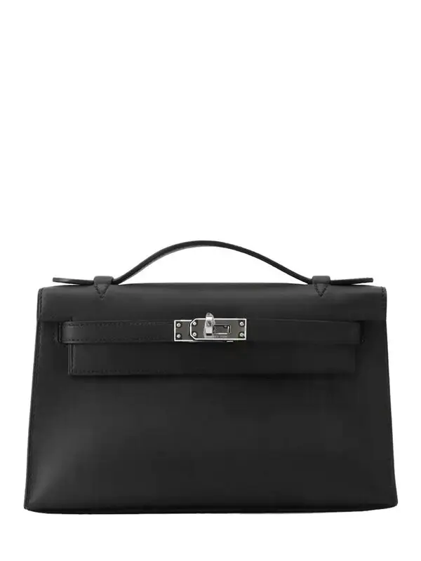 Hermès 2026 Swift Leather Kelly Pochette 22 Handbag - Black