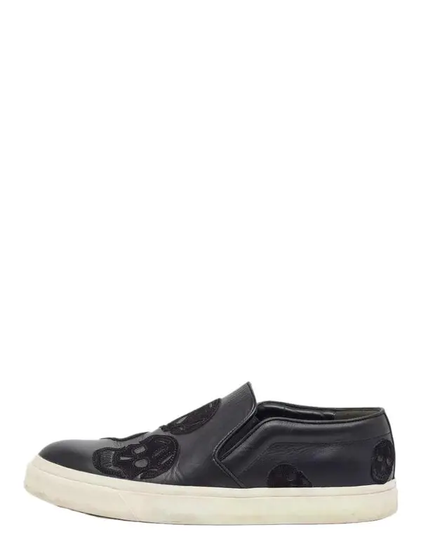 Alexander McQueen Skull Motif Slip-on Sneakers - Black