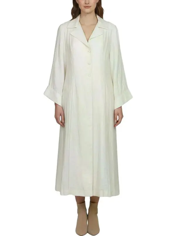 424 Textured Button-front Maxi Dress - White