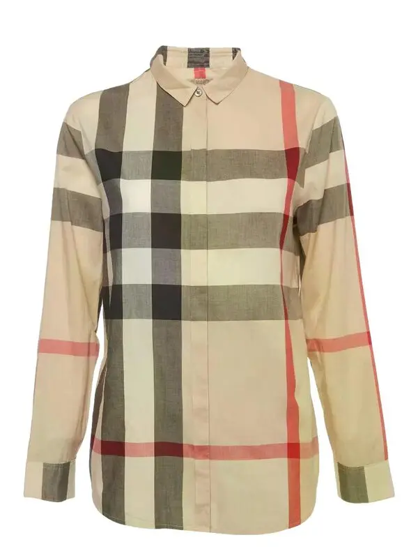 Burberry Checkered Long-sleeve Shirt - Neutrals