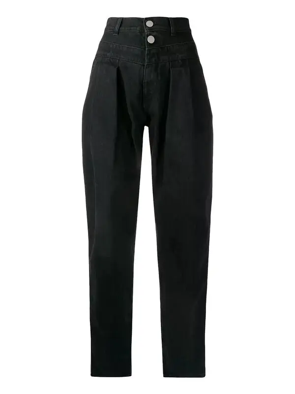Alberta Ferretti High Rise Tapered Jeans - Black