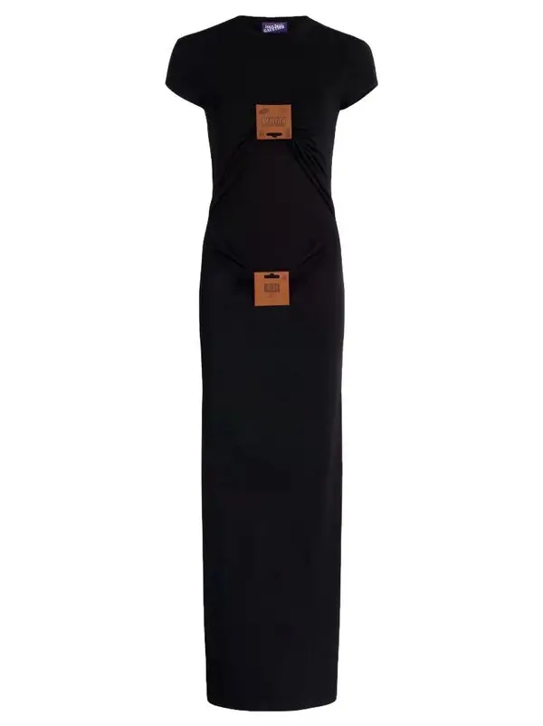 JEAN PAUL GAULTIER Draped Maxi Dress - Black