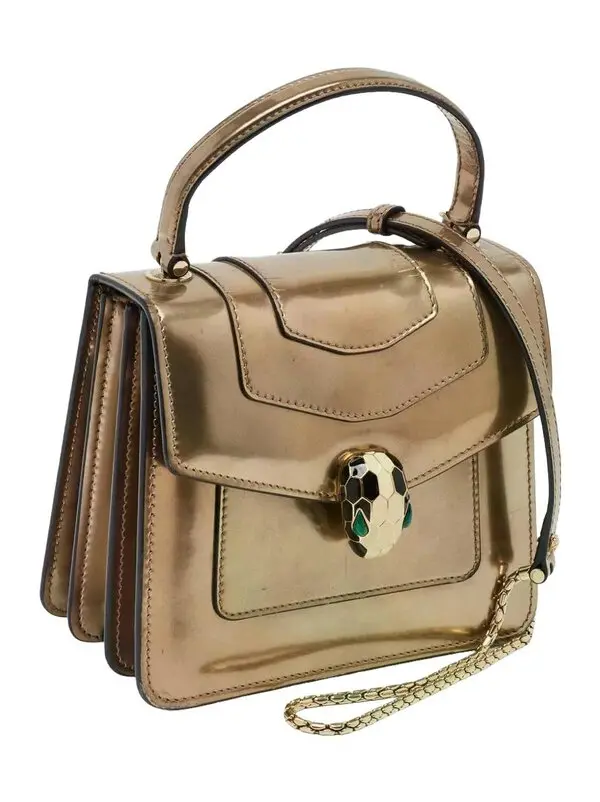 BVLGARI Serpenti Forever Leather Tote Bag - Brown