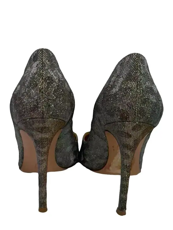 GIANVITO ROSSI 105 Pointed-toe Pumps - Grey