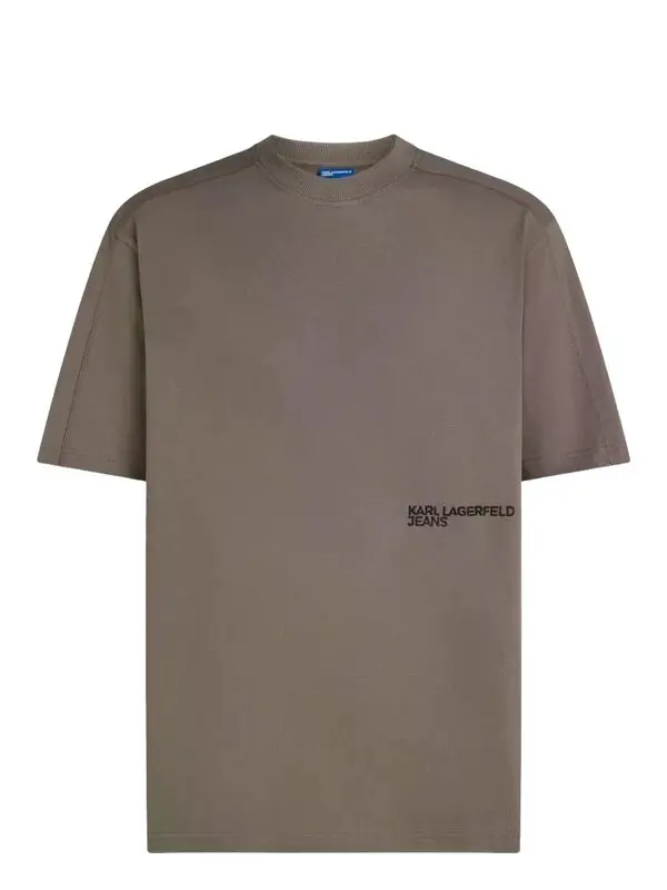 Karl Lagerfeld Relaxed Seam-detail T-shirt - Grey