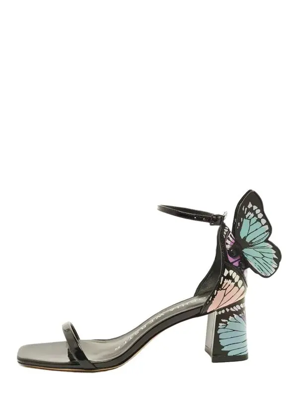 SOPHIA WEBSTER Evangeline Leather Ankle-strap Sandals - Black