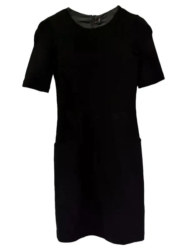 JOSEPH Velvet V-neck Shift Dress - Black