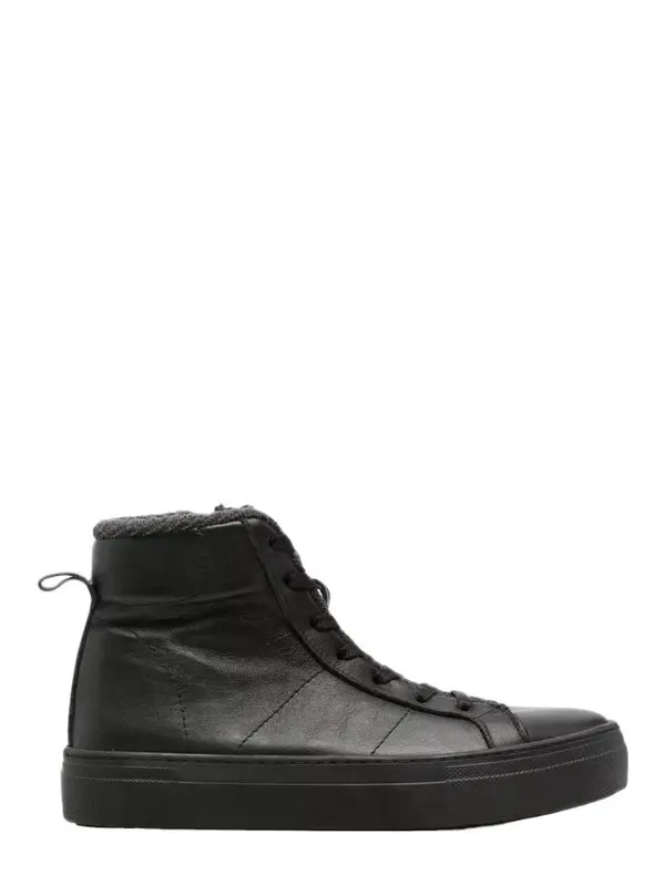 SERGIO MORETTI FIRENZE High-top Sneakers With Fleece Lining - Black