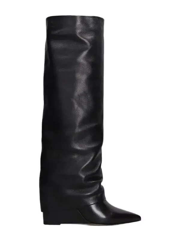 THE SELLER Pointed-toe Wedge Boots - Black