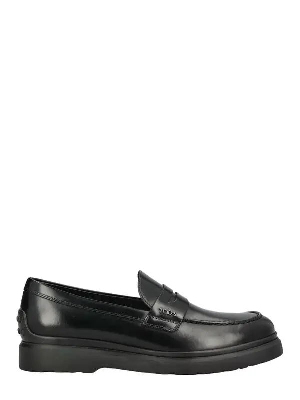 TOD'S Logo-plaque Penny Loafers - Black
