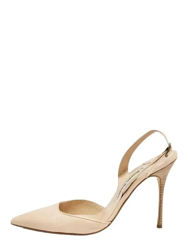 Manolo Blahnik Carolyne Slingback Pumps - Neutrals