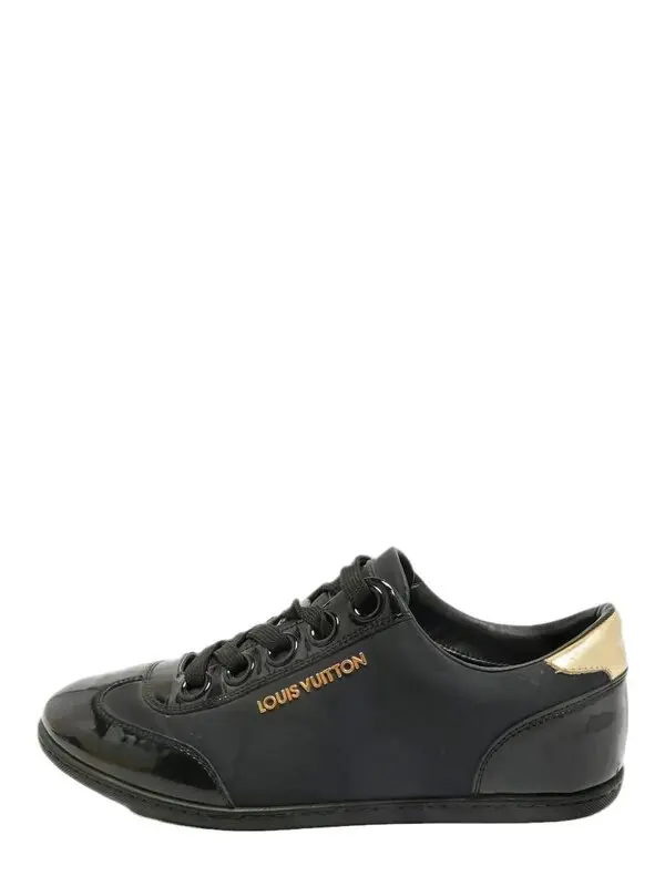LOUIS VUITTON Pulse Patent Leather Sneakers - Black