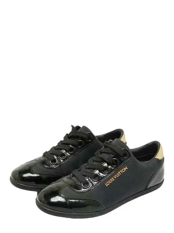 LOUIS VUITTON Pulse Patent Leather Sneakers - Black